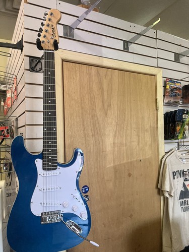 Custom Deluxe Trans Blue Double Bound Slab Body Strat Style Electric ...