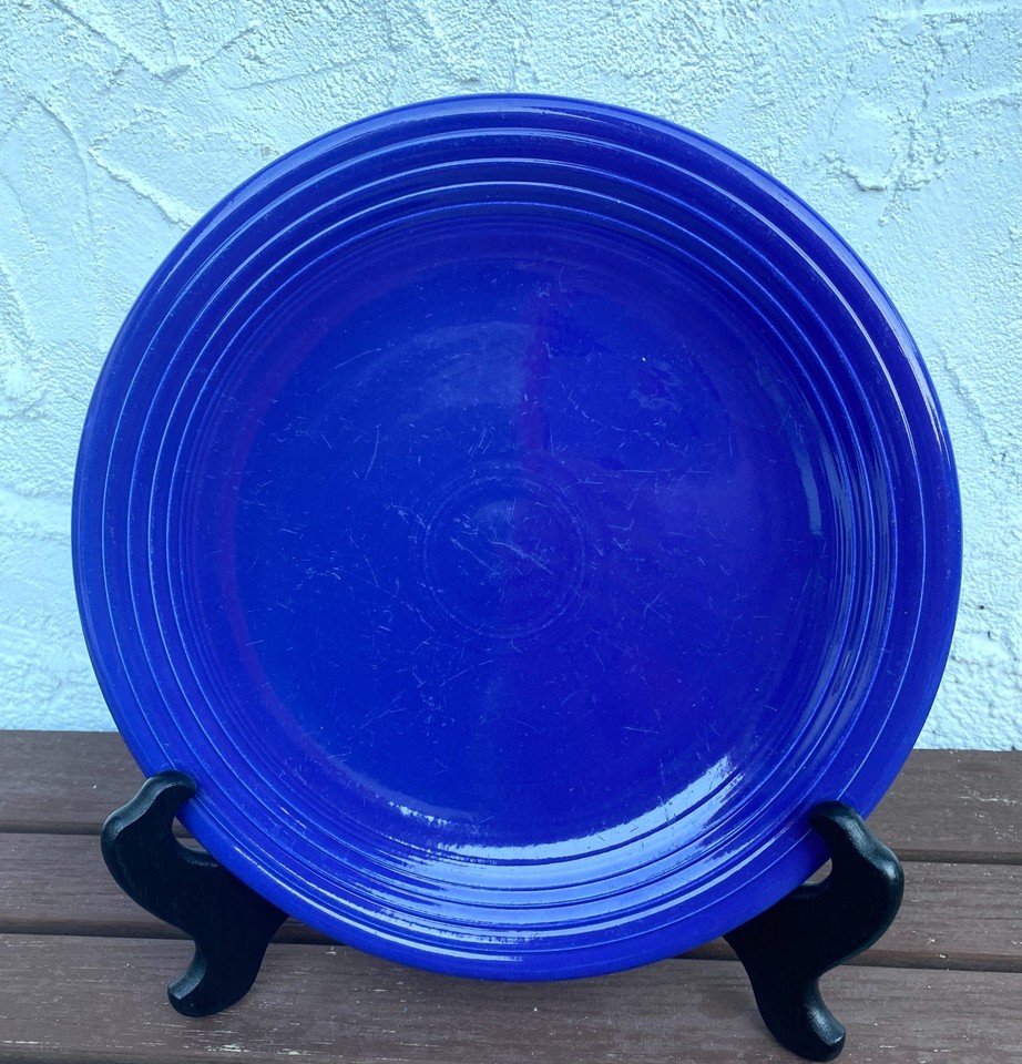 Vintage Fiesta Cobalt Blue 13” Chop Plate Fiestaware HLC USA | eBay