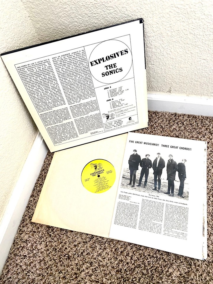 M- Orig THE SONICS ~ "EXPLOSIVE!" INSERT PAGES - SONIC GARAGE R-O-C-K ...