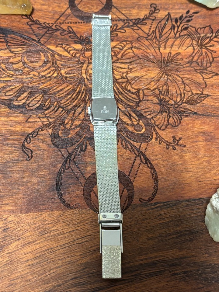 Vintage Nivada Ladies Square Mechanical Watch | Crystal Bezel | Swiss ...