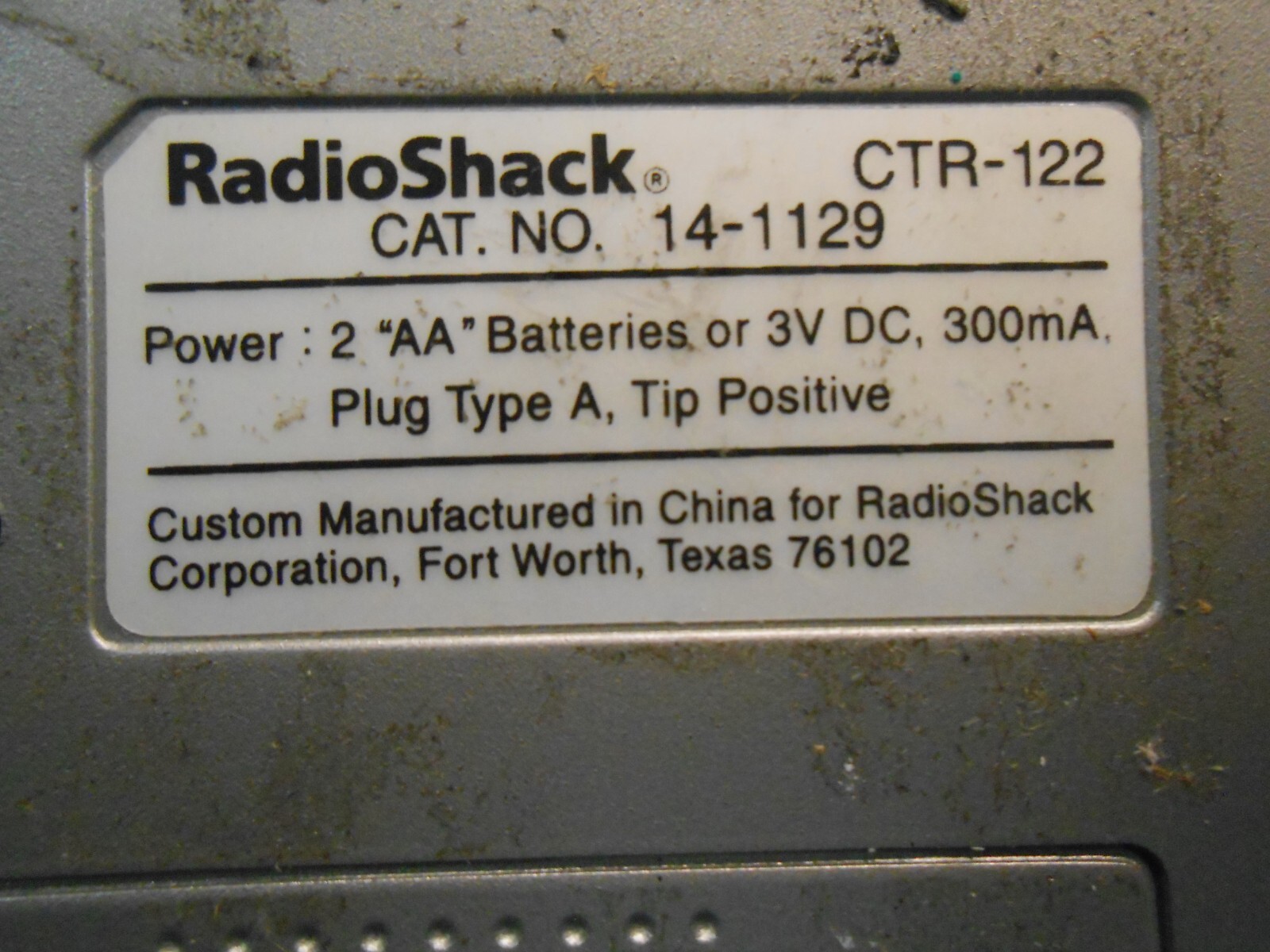Radio Shack CTR-122 14-1129 Voice Activated Cassette Tape Recorder | eBay