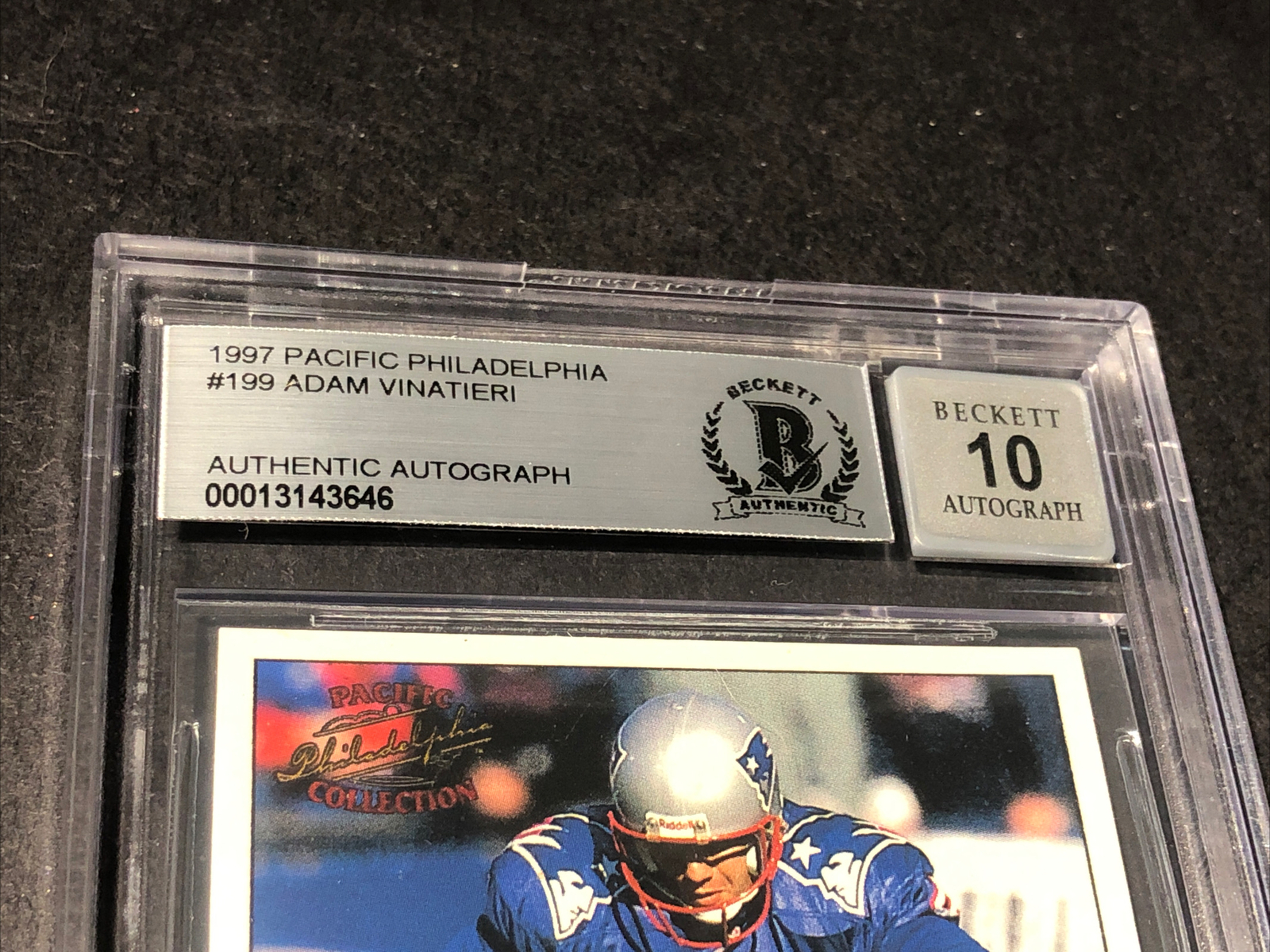 BECKETT GEM MINT 10 Adam Vinatieri Signed Rookie Card “Rookie Card ...