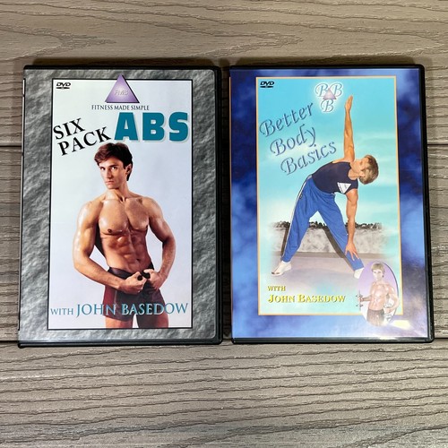 2 John Basedow Workout Exercise DVD Lot 6 Pack Abs, Better Body Basics ...