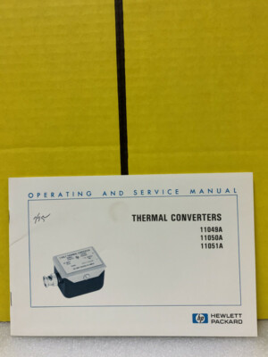 HP 11049-90000 11049A 11050A 11051A Thermal Converter Operating ...