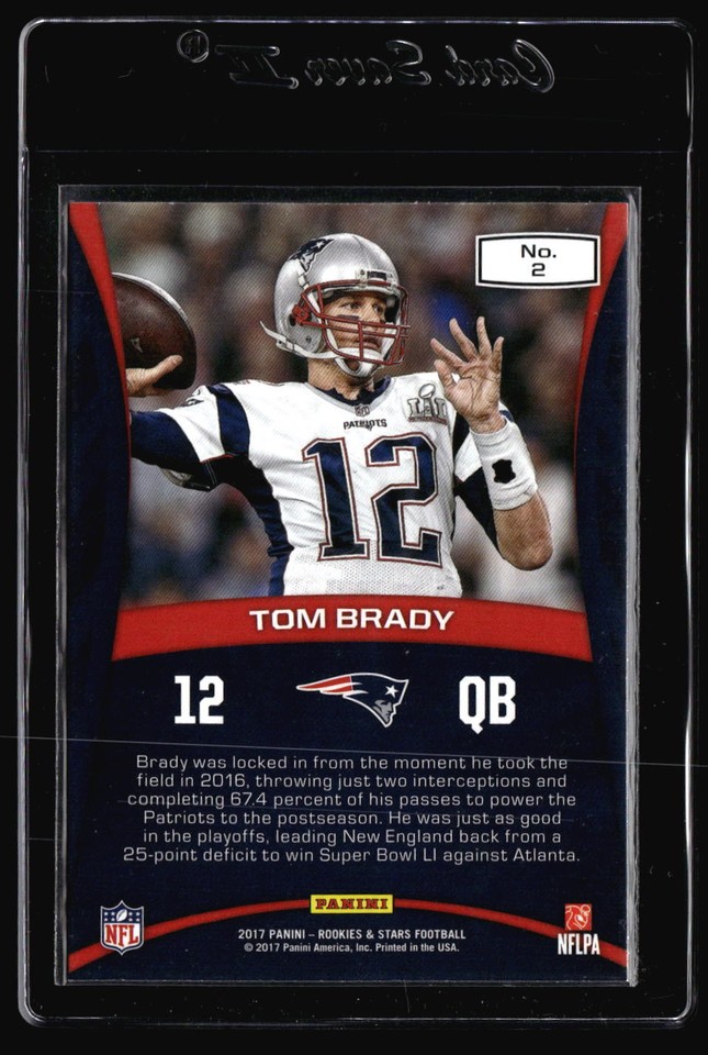2017 Panini Rookies & Stars Tom Brady SP Red Foil #2 New England ...