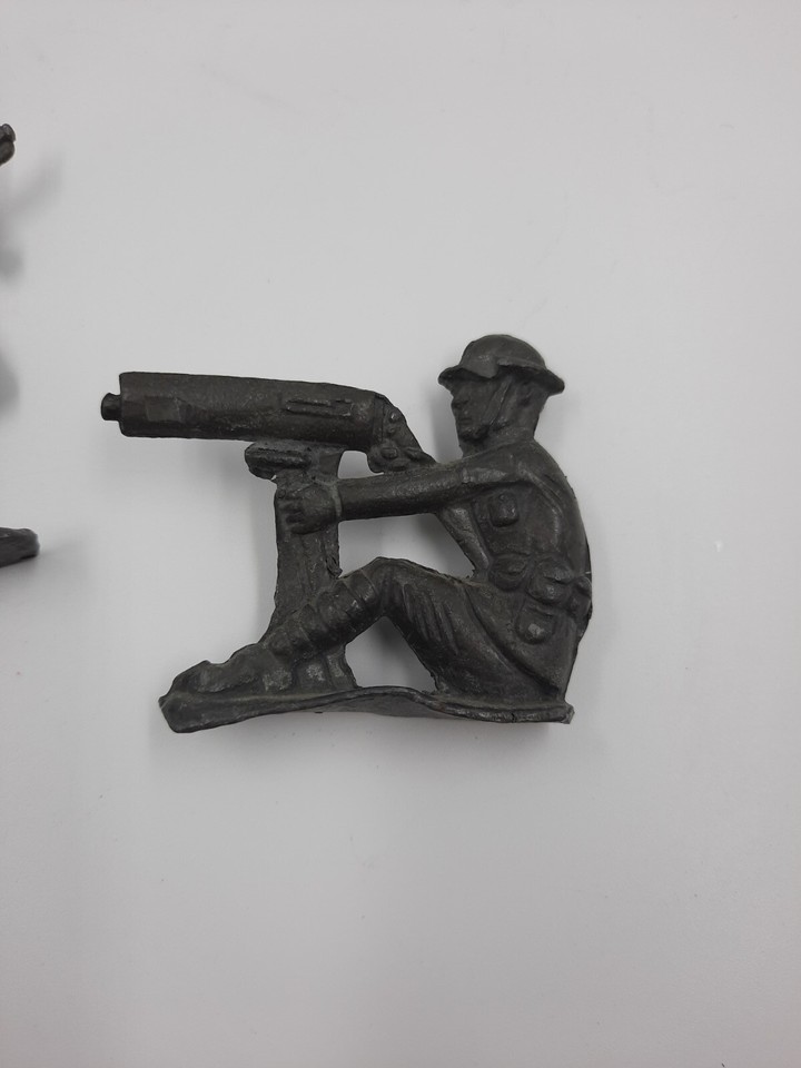 Vintage Toy Lead Soldiers Lot of 3 semi flat early 1900s unpainted | eBay