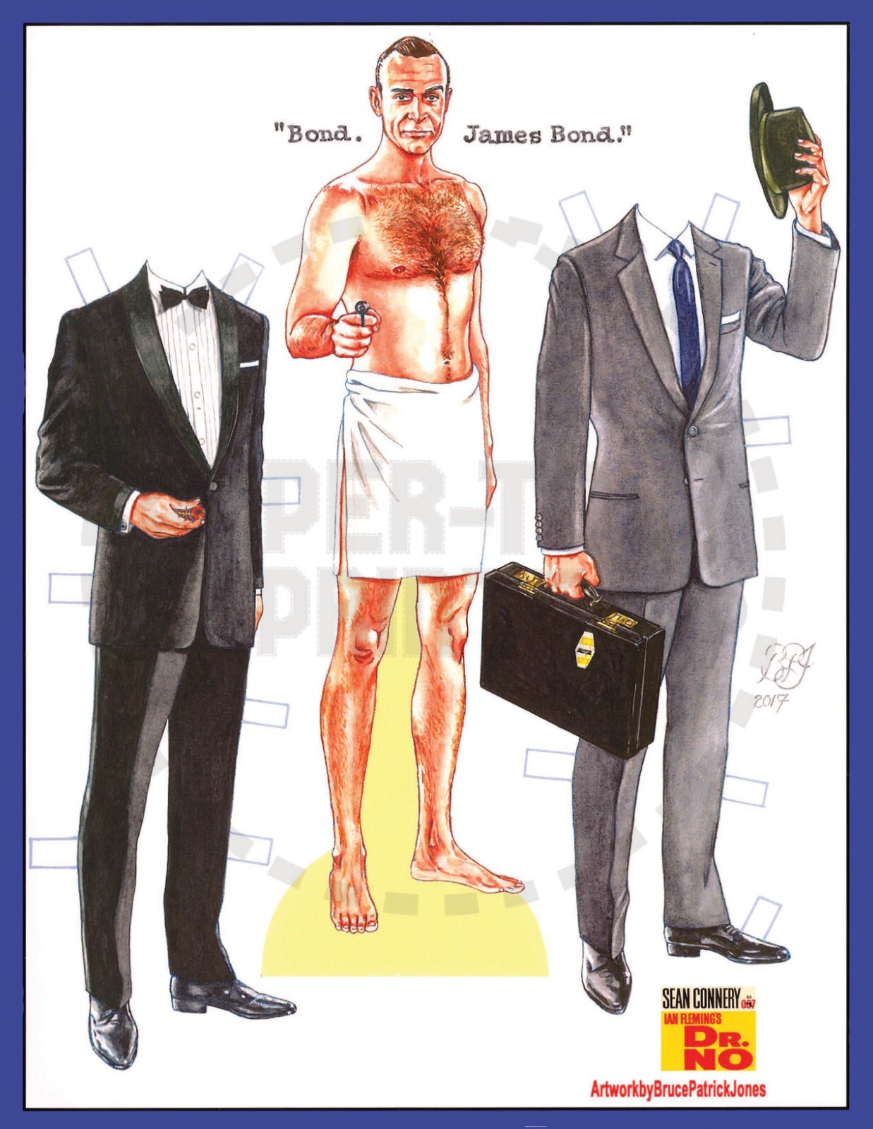 REPRINT - JAMES BOND - DR. NO PAPER DOLLS - ARTWORK BY BRUCE PATRICK ...