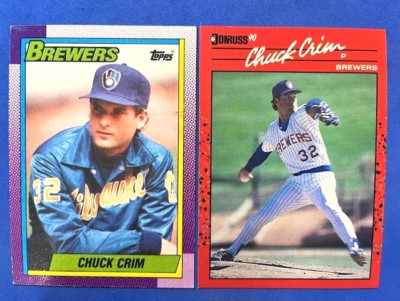 MLB - Chuck Crim 1990 Topps & 1990 Donruss Baseball - Brewers | eBay