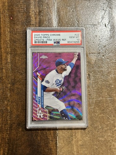 2020 Topps Chrome Update #2 David Price Pink Wave Refractor - PSA 10 ...