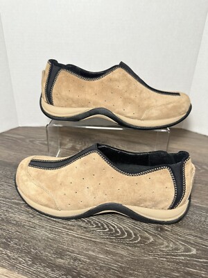 Clarks Springers Walking Comfort Shoe Women Sz 10M Brown Suede Slip On ...