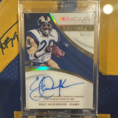 Eric Dickerson Auto #1/15 2015 Panini Immaculate Records Autograph ...
