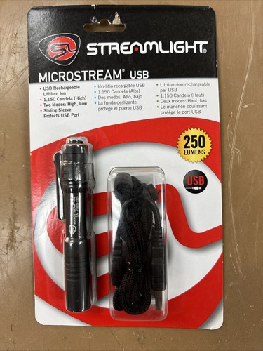 Streamlight 66601 Microstream USB Rechargeable 250 Lumens LED Flashlight - Black 80926666016 | eBay
