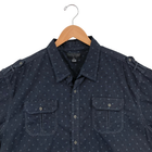 Steve's Jeans Men Dark Blue Cotton Short Sleeve Collared Button-Up ...