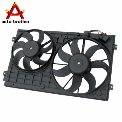 Radiator Cooling Dual Fan Assembly For VW Beetle Jetta Golf Rabbit 2.5L ...