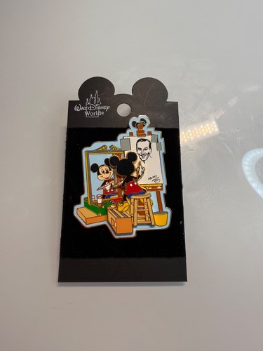 Disney Trading Pin Mickey Mouse Drawing Walt Disney Self Portrait | eBay