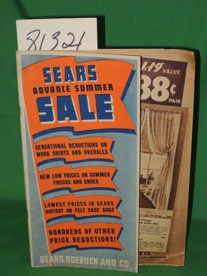 Sears Roebuck Sears Roebuck Advance Summer Sale | eBay