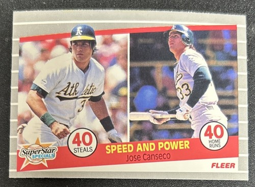 1989 Fleer Speed & Power Jose Canseco 40 Steels Home Runs 628 A’s Rough ...