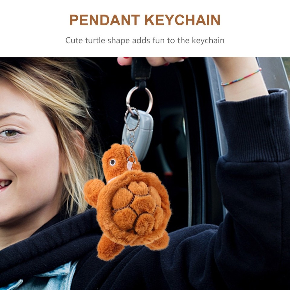 Stuffed Turtle Adorn Keychain Backpack Decorations Cartoon Keyring ...