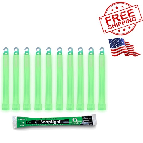 Waterproof Military Grade Glow Sticks - 10 Pack, Safe 12 Hour Emergency ...