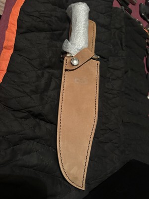 Custom Buck 916 Bowie Knife Stag Handles Mirror Polished Blade File ...