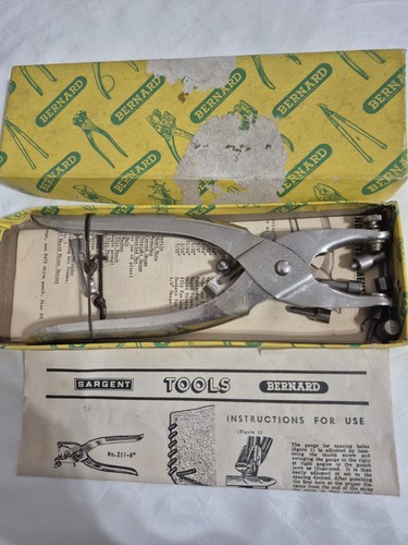 VINTAGE SARGENT BERNARD TOOLS NO.211-8" WITH BOX & MANUAL | eBay