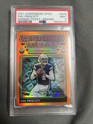 2021 Panini Contenders Optic - Winning Ticket Dak Prescott #WT8 Orange ...