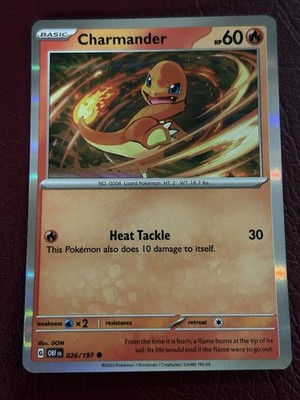 Pokémon TCG Charmander Sv03: Obsidian Flames Holo Promo | eBay