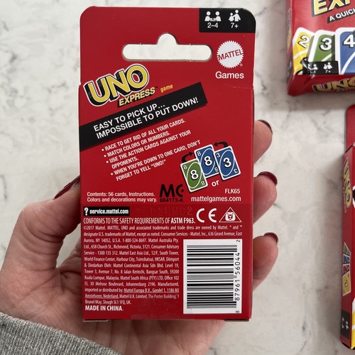 Mattel UNO EXPRESS Version Family Card Game Quick Special Edition NEW X ...