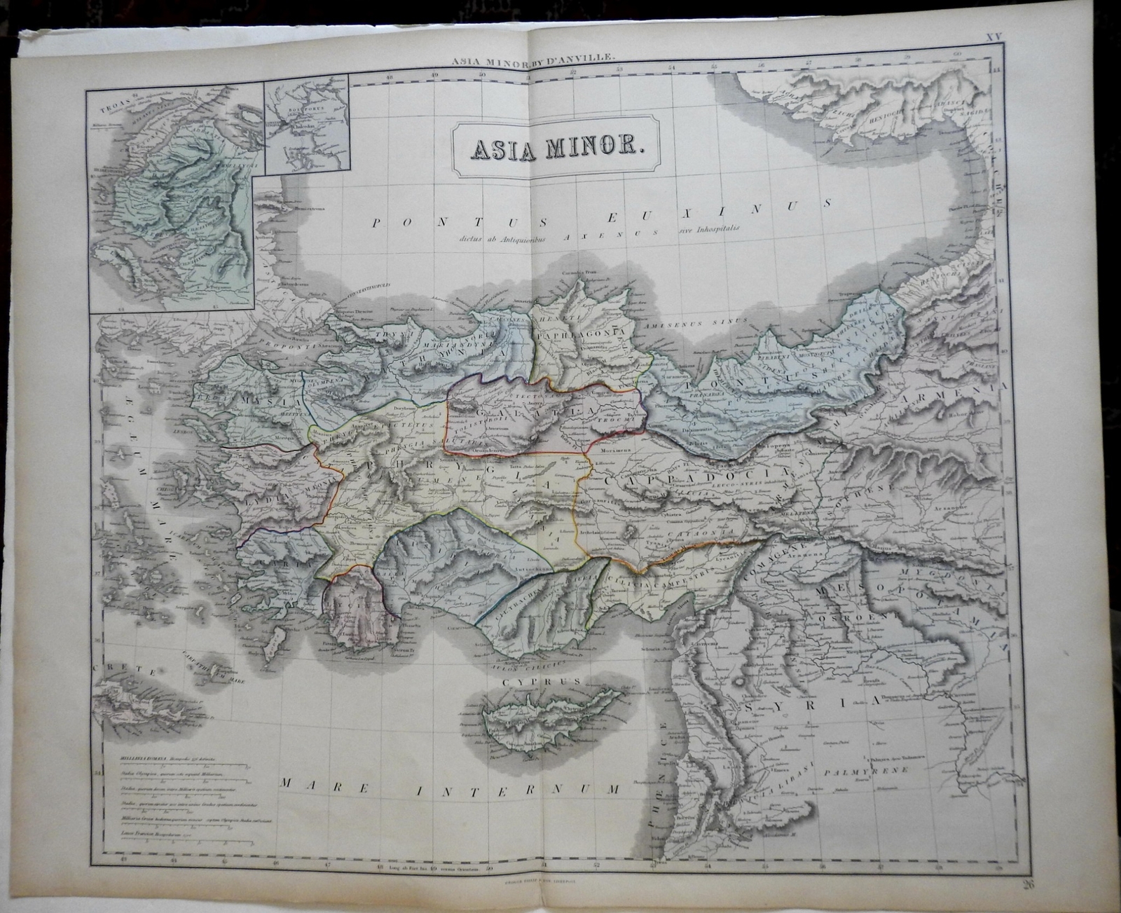 Asia Minor Anatolia Lydia Bithynia Cappadocia Pontus 1855 Philip ...