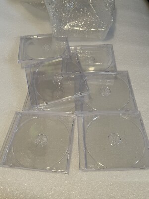 NEW 7 pk Slimline CD Cases Clear | eBay