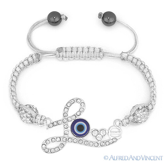 Love Word Charm, Evil Eye Greek Turkish Nazar Hamsa Disco Ball Macrame ...