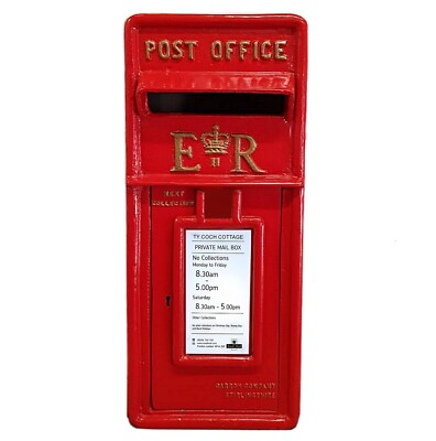Personalised Royal Mail Post Box Door Insert Sign Collection Time plate ...