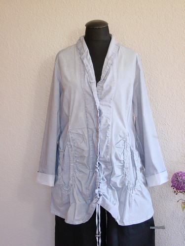 Sinne design...° Raffinierte Lagenlook Jacke A-Linie EDEL ~ Silbergrau ...