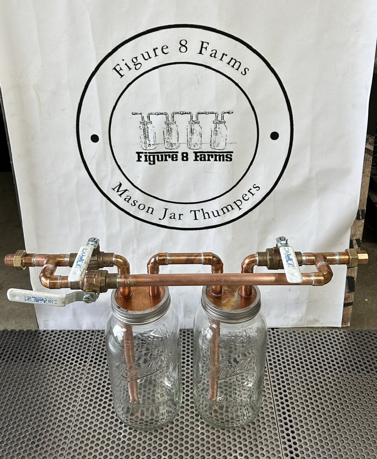 Tandem 1/2” Mason Jar Thumper for Wide Mouth Half Gallon Mason Jar W ...