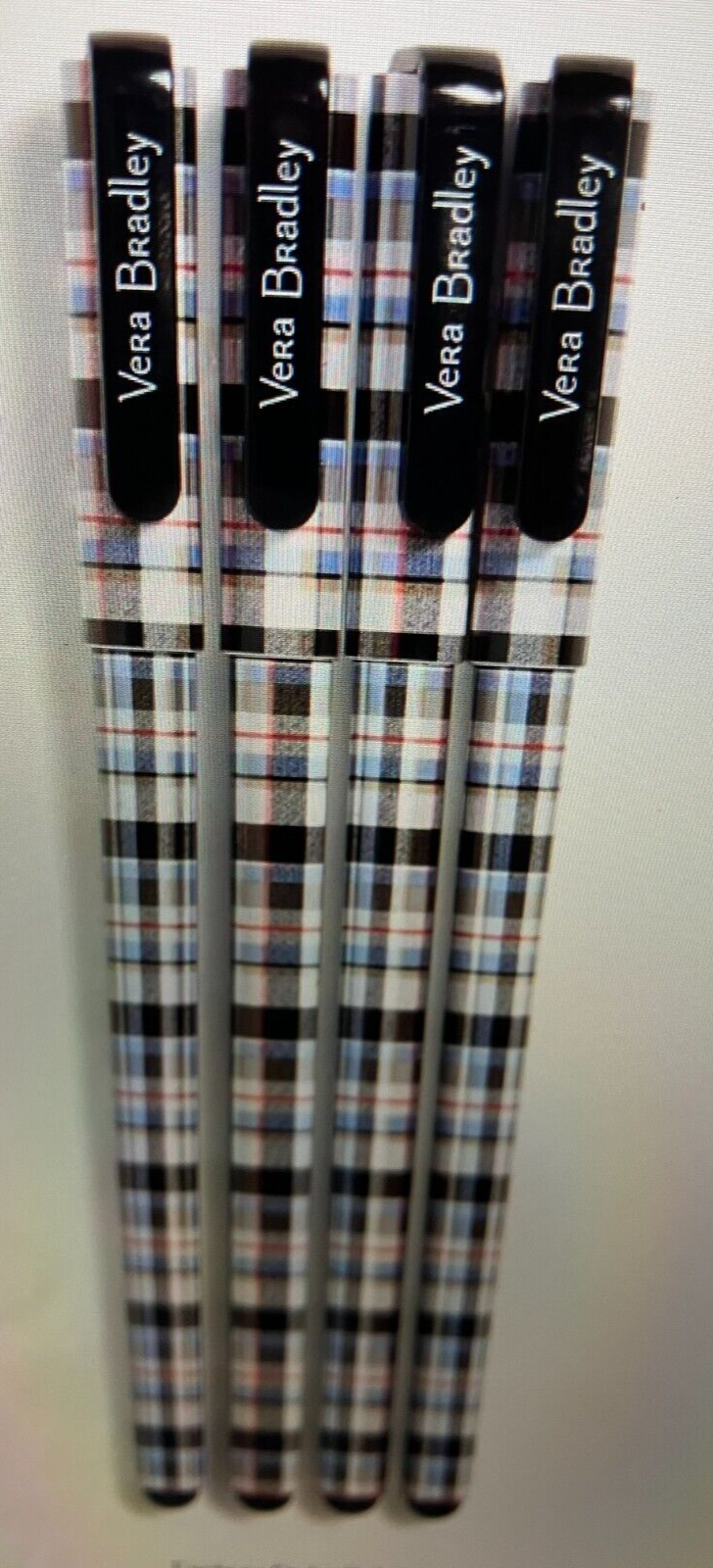 VERA BRADLEY Set Of 4 Factory Style Gel Pens in "PERFECTLY PLAID" | eBay