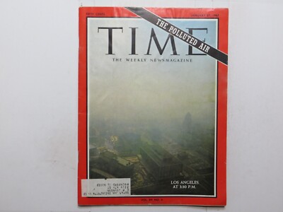 Time Magazine January 27, 1967- The Polluted Air- Los Angeles 1A | eBay