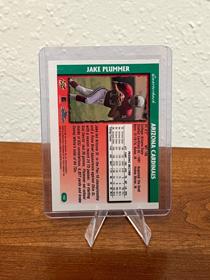 Jake Plummer 1997 Topps Chrome Rookie Card RC Draft Pick #162 Arizona ...