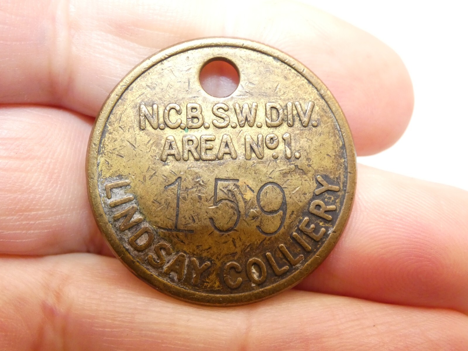 Rare Welsh Vintage Brass Mining Miners Check Tally - NCB Lindsay ...