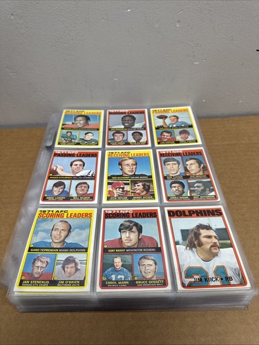 1972 Topps Football Complete Set 1-263 Roger Staubach Rookie RC Riggins ...