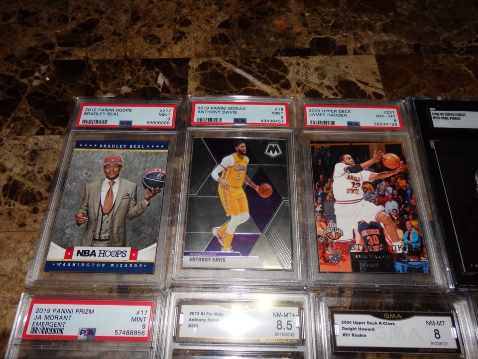 16 BULK GRADED BASKETBALL CARDS *DAVIS, BALL, BEAL, SHAQ, MORANT ...