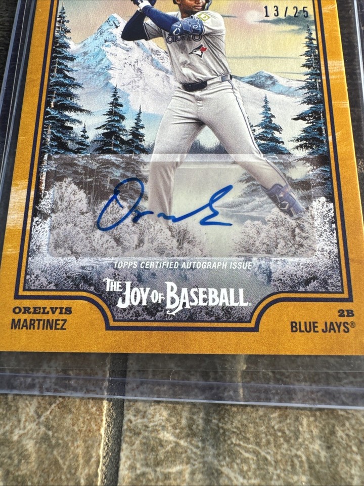 2025 Topps x Bob Ross: The Joy of Baseball ORELVIS MARTINEZ RC #79 Auto ...