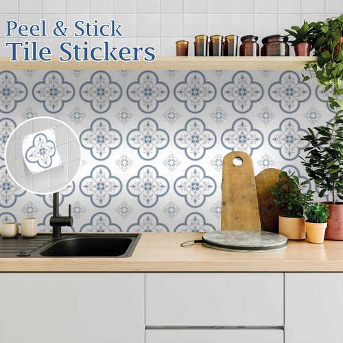 Peel & Stick Tile Stickers 12 PCS Backsplash Self Adhesive 6"X6 ...