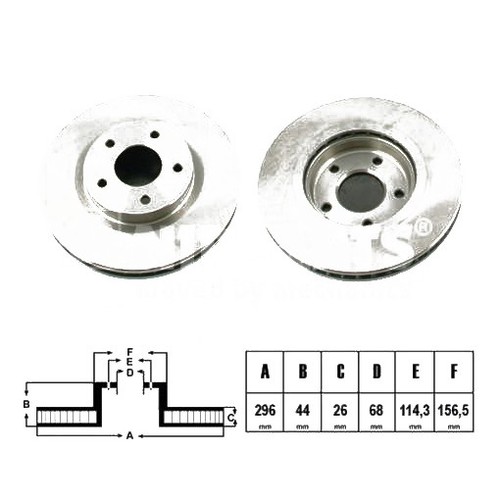 Paire Disques Frein PD558NP J3301096 DI157 ADN143130 312272 8DD355114601 17889 | eBay