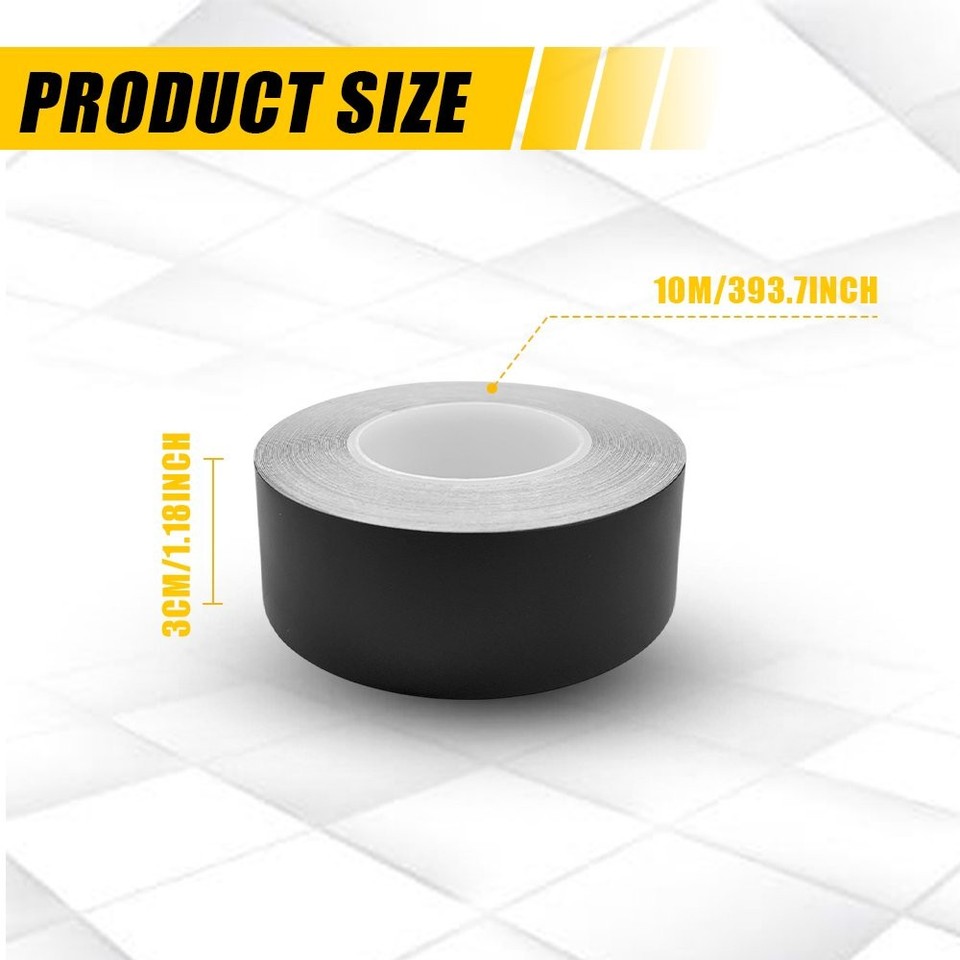 1PCS Vinyl Wrap Sheet Film Sticker Wrap 10M*3CM 394*1IN Matte Black ...