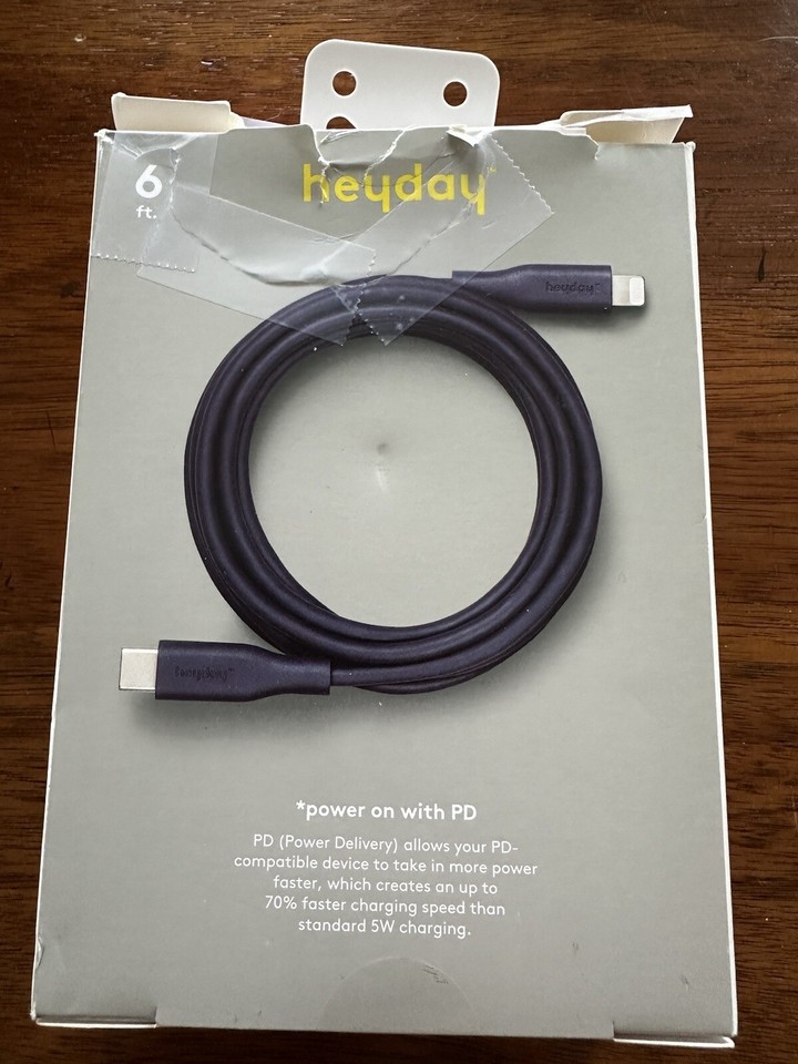 Target Heyday FAST ⚡️ 6 Foot Cable To USB-C Black | eBay