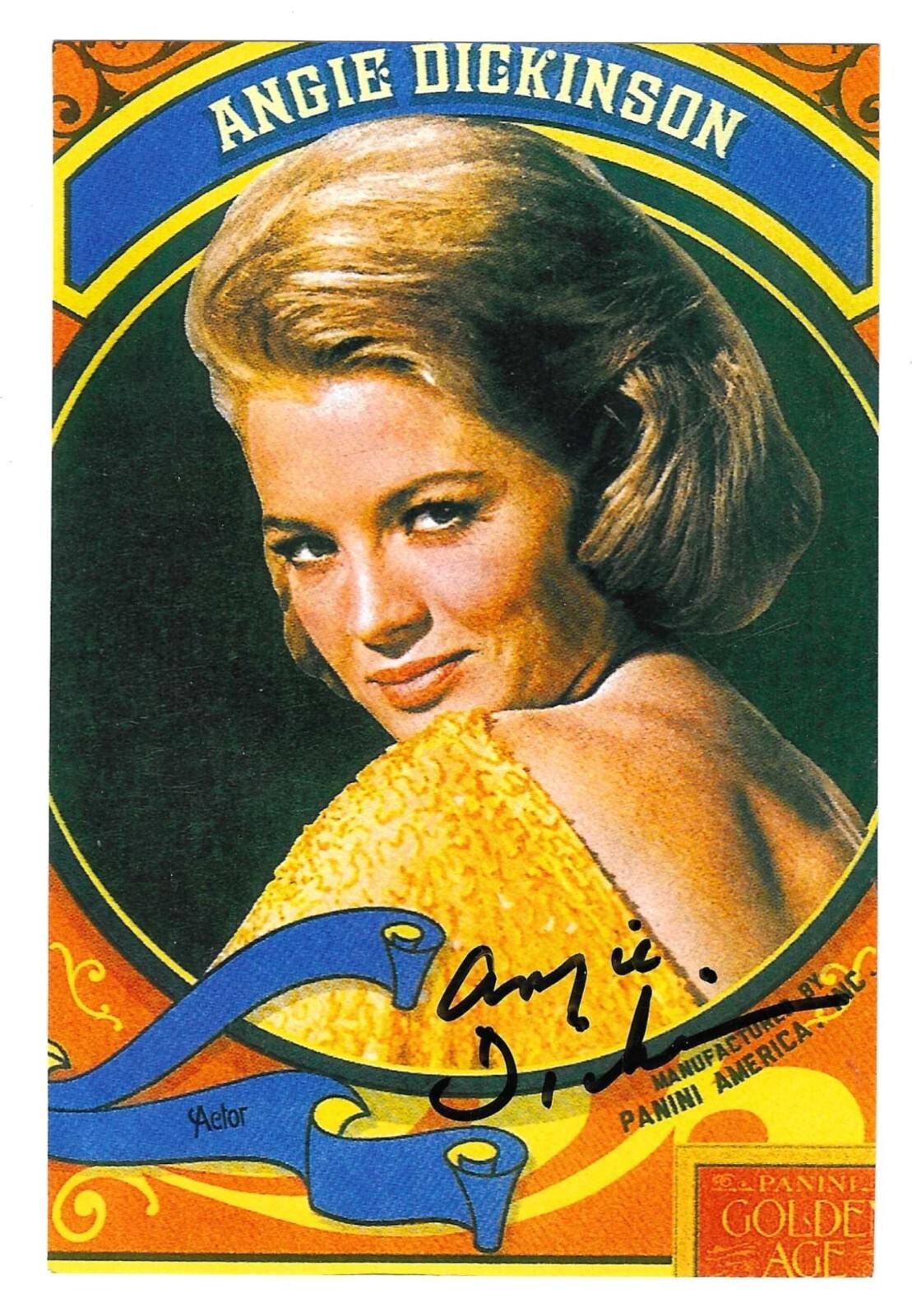 ANGIE DICKINSON Signed Autographed 2014 Panini Golden Age Blow Up 4X6 ...