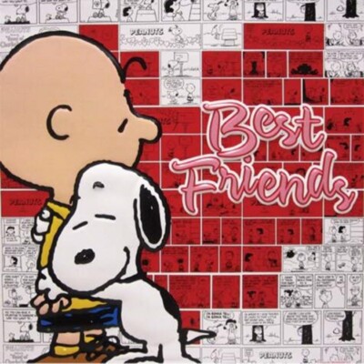 Peanuts Best Friends Animated Embossed 13" x 13" Tin Art Wall Poster ...