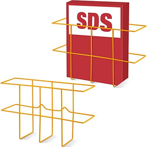 2 Packs MSDS Binder Holder Wall Mount MSDS Binder Rack Mounting Wire 3 ...