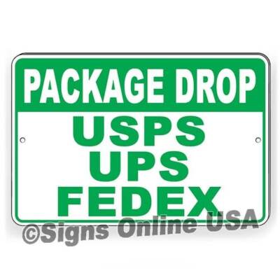 Package Drop Leave Packages Here Usps Ups Sign / Decal Magnetic Sign ...