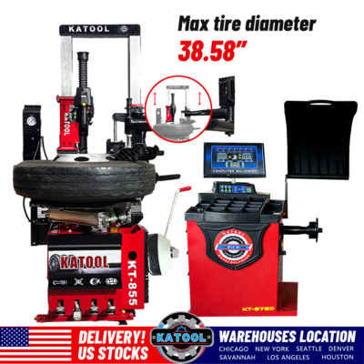 KATOOL Vertical Tire Changer KT-855 and Wheel Balancer KT-B750 Tires ...